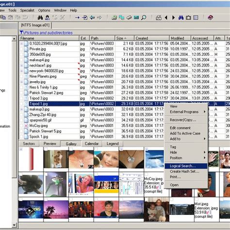 Snapshot Of A Digital Forensic Software X Ways Forensic Download Scientific Diagram