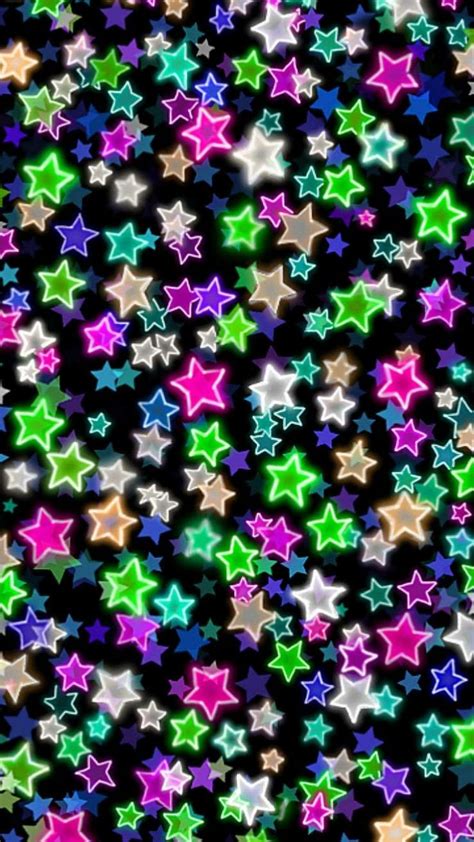 Neon Stars Background
