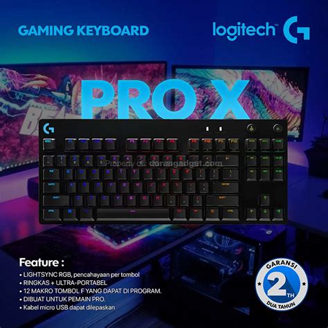 Jual Logitech G Pro Clicky Keyboard Gaming Mechanical