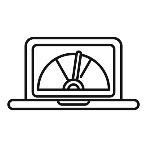 Premium Vector Laptop Performance Speedometer Concept Icon