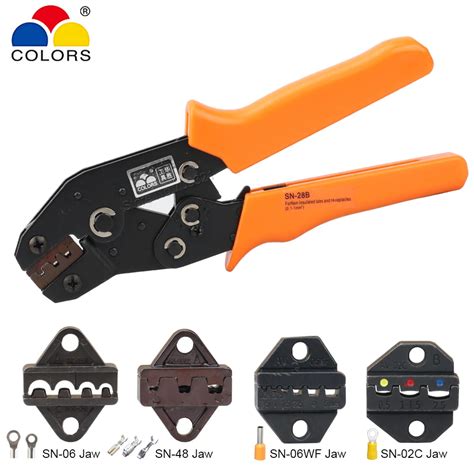 SN 28B 48B 유럽 베어 터미널 펜치 2.8mm 4.8mm 듀폰 플러그 스프링 튜브 터미널 크림퍼 교체 조 도구 SN48B ...