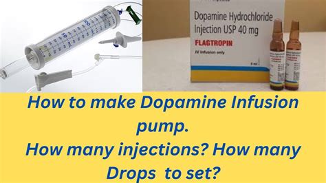 How To Make Infusion Of Any Drug How To Make Dopamine Infusion Icu