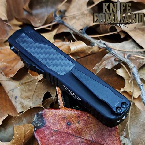 Guardian Tactical Black Scout Carbon Fiber Otf Automatic Knife Black