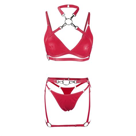 Yuhangmm Sexy Lingerie Heavy Industry Chain Sexy Suit Female Metal