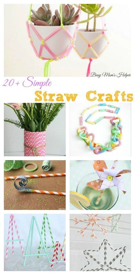 20 Simple Straw Crafts Busy Moms Helper Straw Crafts Plastic Straw Crafts Drinking Straw