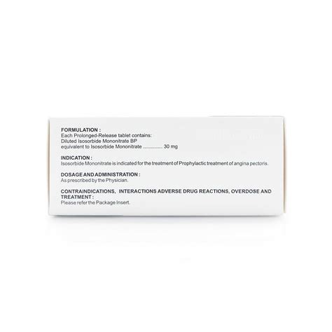 Nitrofix™ Sr Isosorbide Mononitrate 30mg Tablets