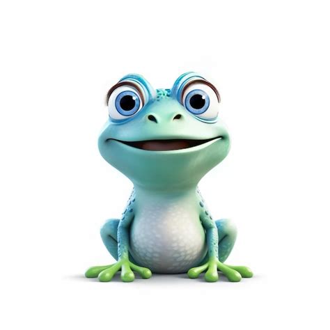Premium Ai Image Cute 3d Frog Character