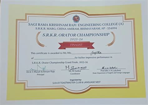 Srkroratorchampionship Finalist Publicspeaking Personalgrowth Poojita Kondapalli