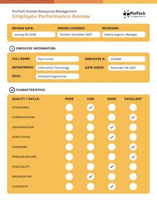 Best Performance Review Template Venngage