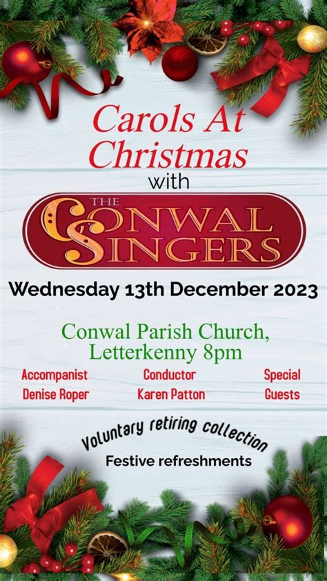 Conwal Singers Reveal Plans For Carols At Christmas Concert Donegal Daily