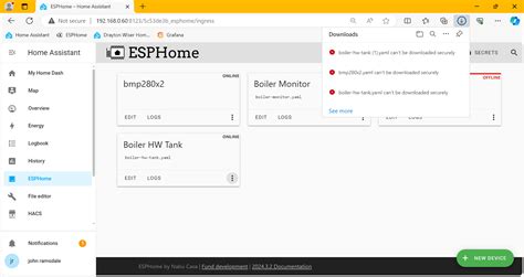 Esp32 Download Yaml Has Stopped Working Esphome Home Assistant Community