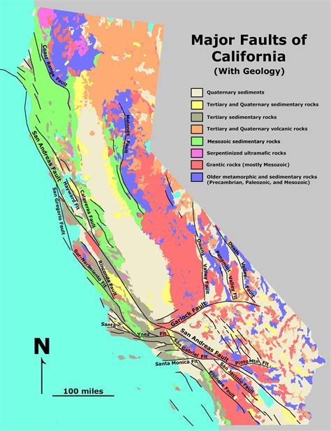 California Fault Lines Map