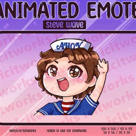 Animated Steve Emote Etsy