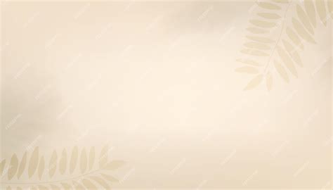 Premium Photo Soft Beige Botanical Backdrop With Subtle Leaf