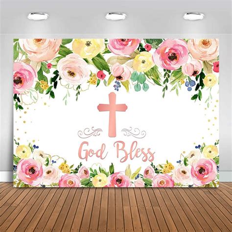 Floral Rose Gold Baptism Backdrop 8x6ft Perfect Philippines Ubuy