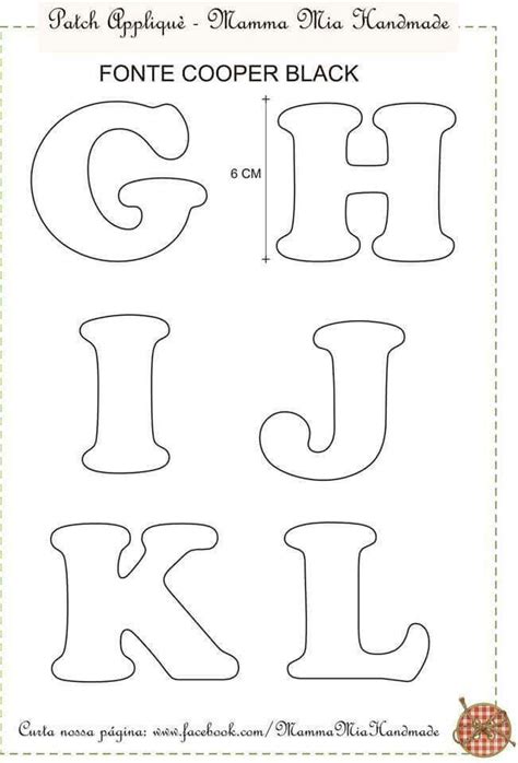 G H I J K L Letras Para Cartazes Molde De Letras Grandes Letras Em