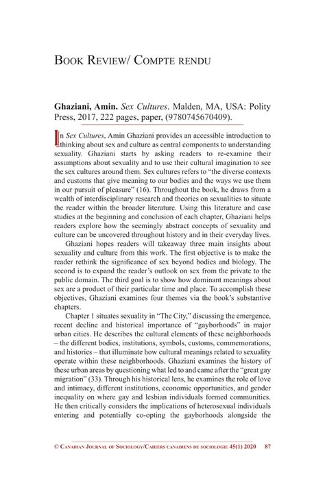 Pdf Ghaziani Amin Sex Cultures