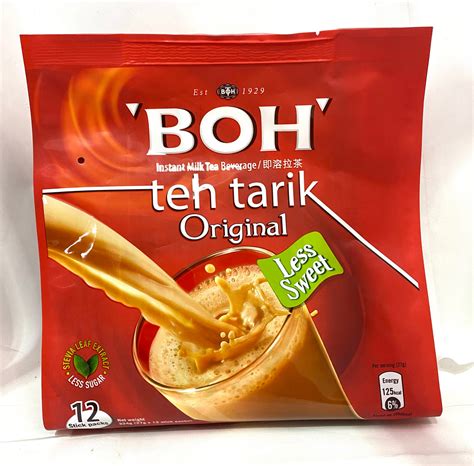 Boh Teh Tarik Original Less Sweet 12x27g 77 Mart