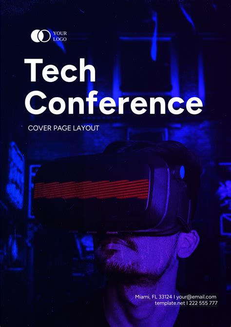 Tech Conference Cover Page Layout Template Edit Online And Download