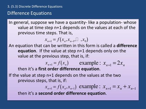 Ppt Chapter 5 Sequences And Discrete Diﬀerence Equations Powerpoint