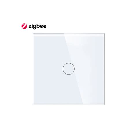 Zigbee Light Switch Glass White Twasl Smart Technologies