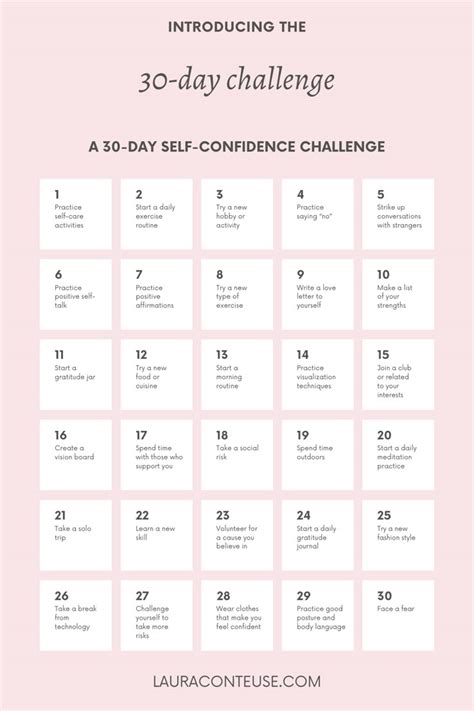 30 Day Self Confidence Challenge Improve Self Confidence Self Improvement Tips Self Confidence