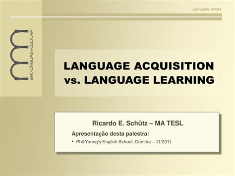 Ppt Language Acquisition Vs Language Learning Powerpoint Presentation Id 4835464