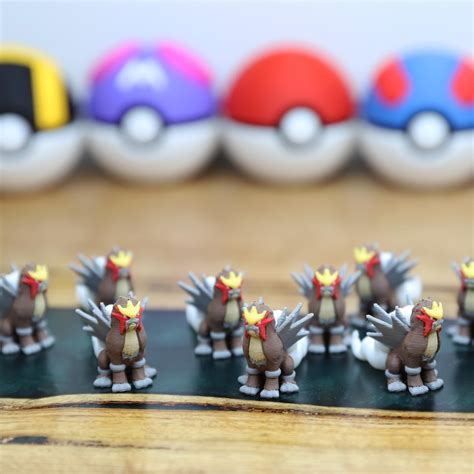 Chibi Entei 3d Printed Figurine Cute Pokemon Model Keychain Option Perfect T For Anime Fans