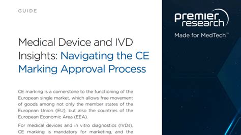 Premier Research Medical Device And Ivd Insights Navigating The Ce
