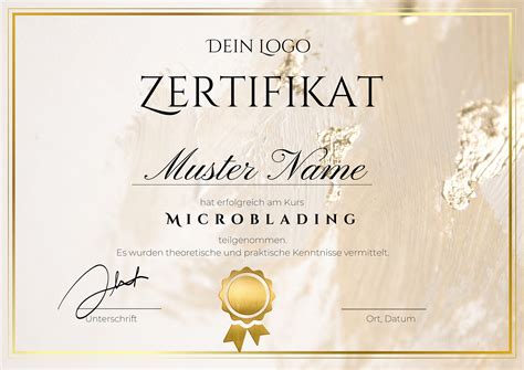 Microblading Certificate For Download Etsy Uk