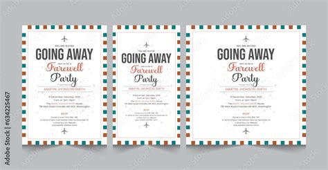 Going Away Party Invitaion Templates Farewell Party A4 Poster And