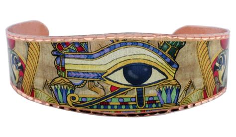 Ancient Egyptian Eye Of Ra Bracelet Handmade Art Jewelry By Copper