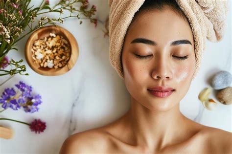 Premium Photo Skin Care Model In Towel