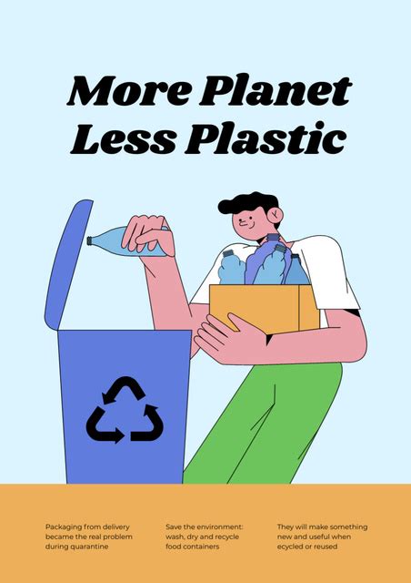 Plastic Pollution Awareness Online Poster A3 Template Vistacreate