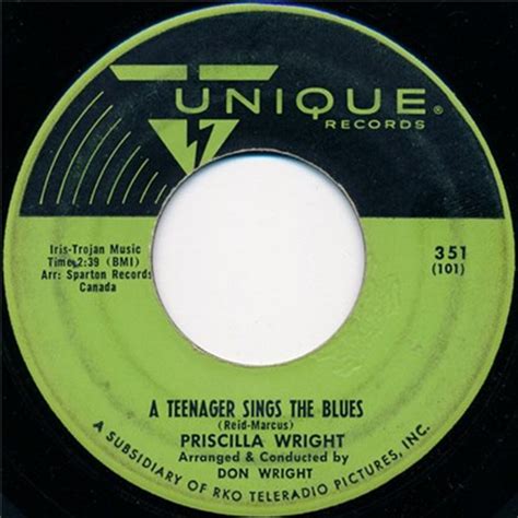 A Teenager Sings The Blues Priscilla Wright