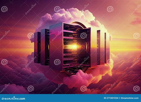 Cloud Computing Technology Concept Cyber Security Smart City And