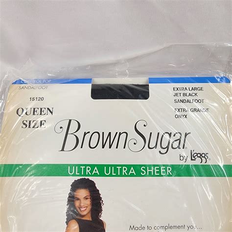 X2 Vintage Leggs Brown Sugar Pantyhose Jet Black Size Xl Ultra Ultra