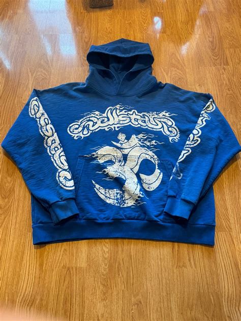 Hellstar Hellstar Blue Hoodie Grailed