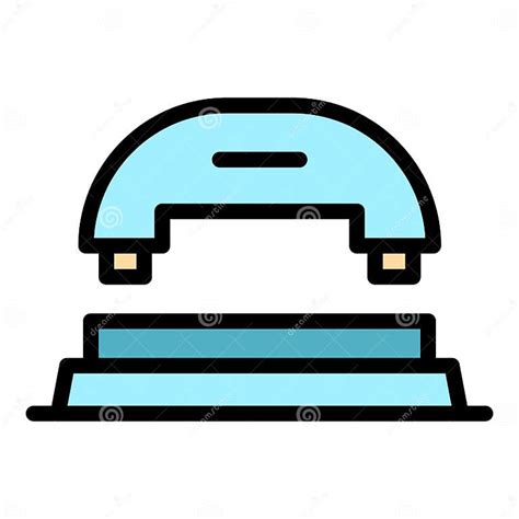 Vector De Contorno De Icono De Vista Frontal De Punzonador Stock De