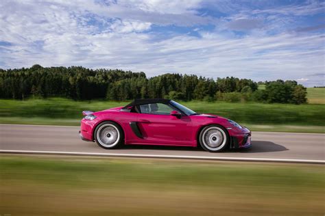 2024 Porsche 718 Spyder Rs Ruby Star Neo Stunning Hd Photos Videos