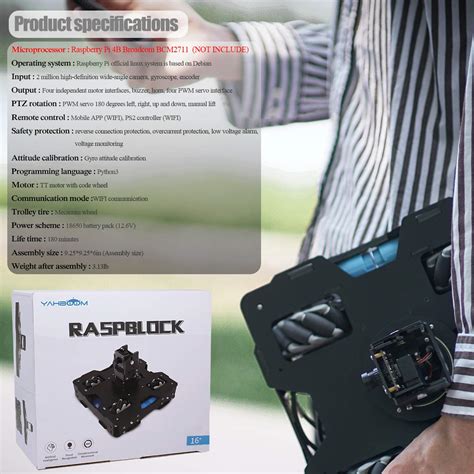 Yahboom Raspberry Pi B Kit AI Robot Mecanum Wheel DOF Camera Robotic For Teens Adults