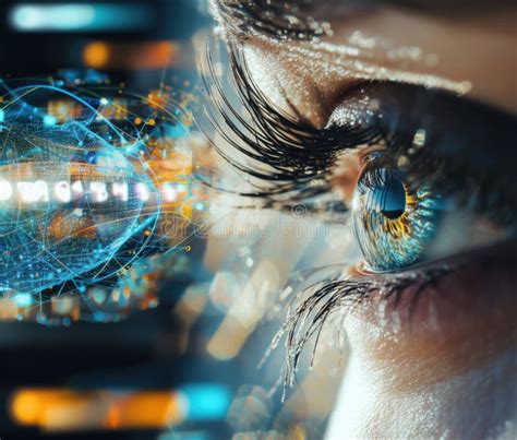 Digital Eye Technology Visualization With Data Streams And Abstract