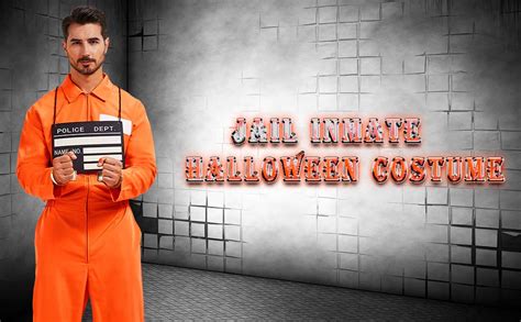 Aicoaub Prisoner Jumpsuit Costume Women Men 6pcs Orange