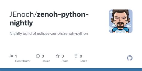 Github Jenochzenoh Python Nightly Nightly Build Of Eclipse Zenoh