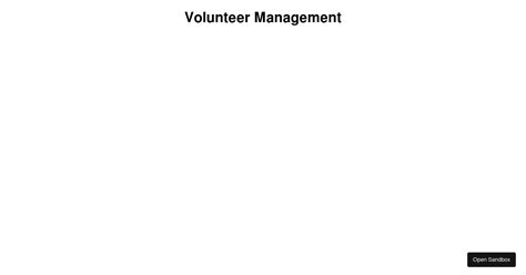 Volunteer Management Assignment 22 Codesandbox