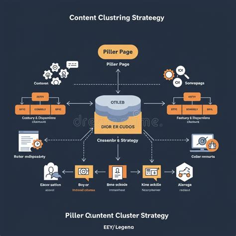 A Diagram Illustrating A Content Clustering Strategy With A Central