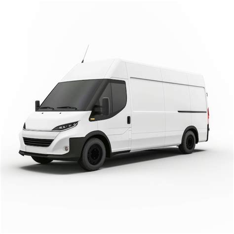 Premium Photo Electric Van Isolated