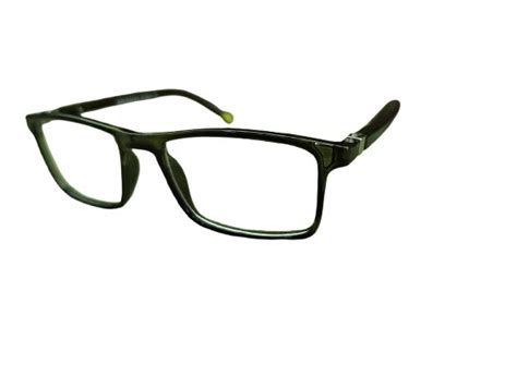 Crystal Green Color With Fancy Frame Rectangle Eyeglasses
