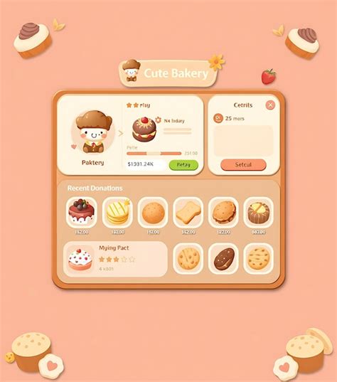 Cute Bakery Layout For A Bakery Themed Gamer Featuring Warm Colors Cute