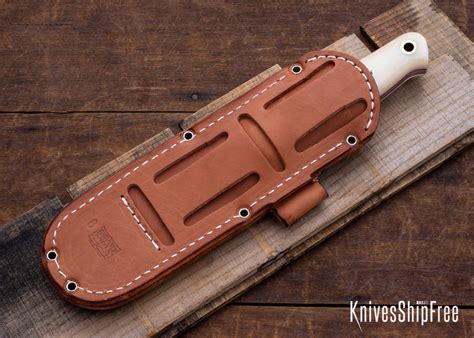 Bark River Knives Bushcrafter Ii Cpm 3v White Linen Micarta Red